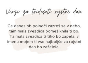 Najlepši verzi za 30. rojstni dan - Vinoincokolada.si