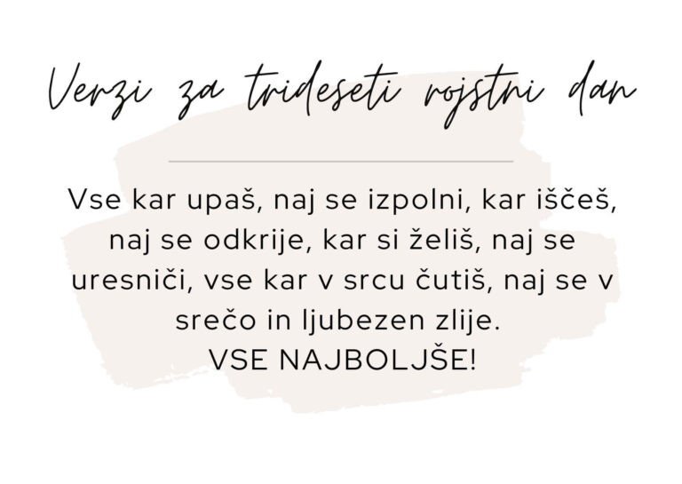 Najlepši verzi za 30. rojstni dan - Vinoincokolada.si