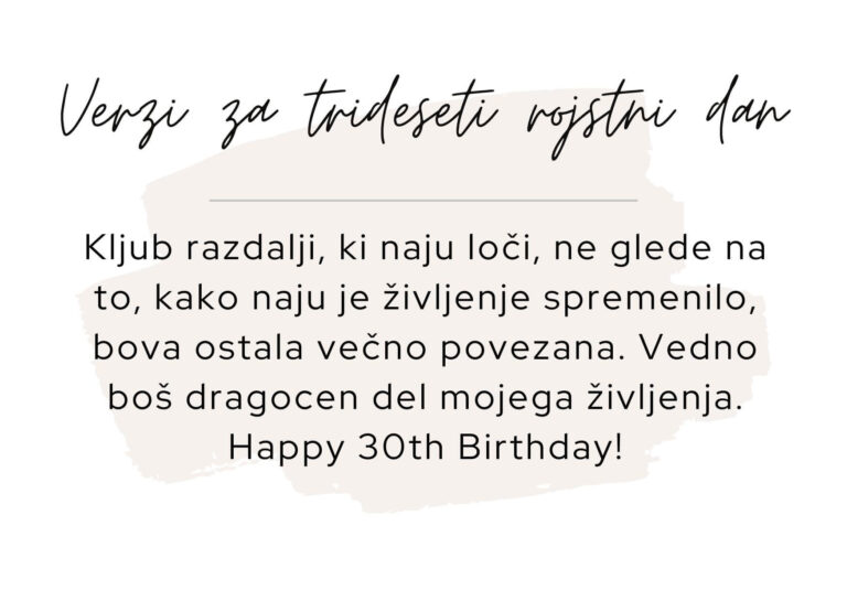 Najlepši verzi za 30. rojstni dan - Vinoincokolada.si