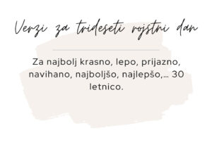 Najlepši verzi za 30. rojstni dan - Vinoincokolada.si