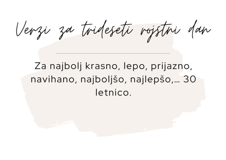 Najlepši verzi za 30. rojstni dan - Vinoincokolada.si