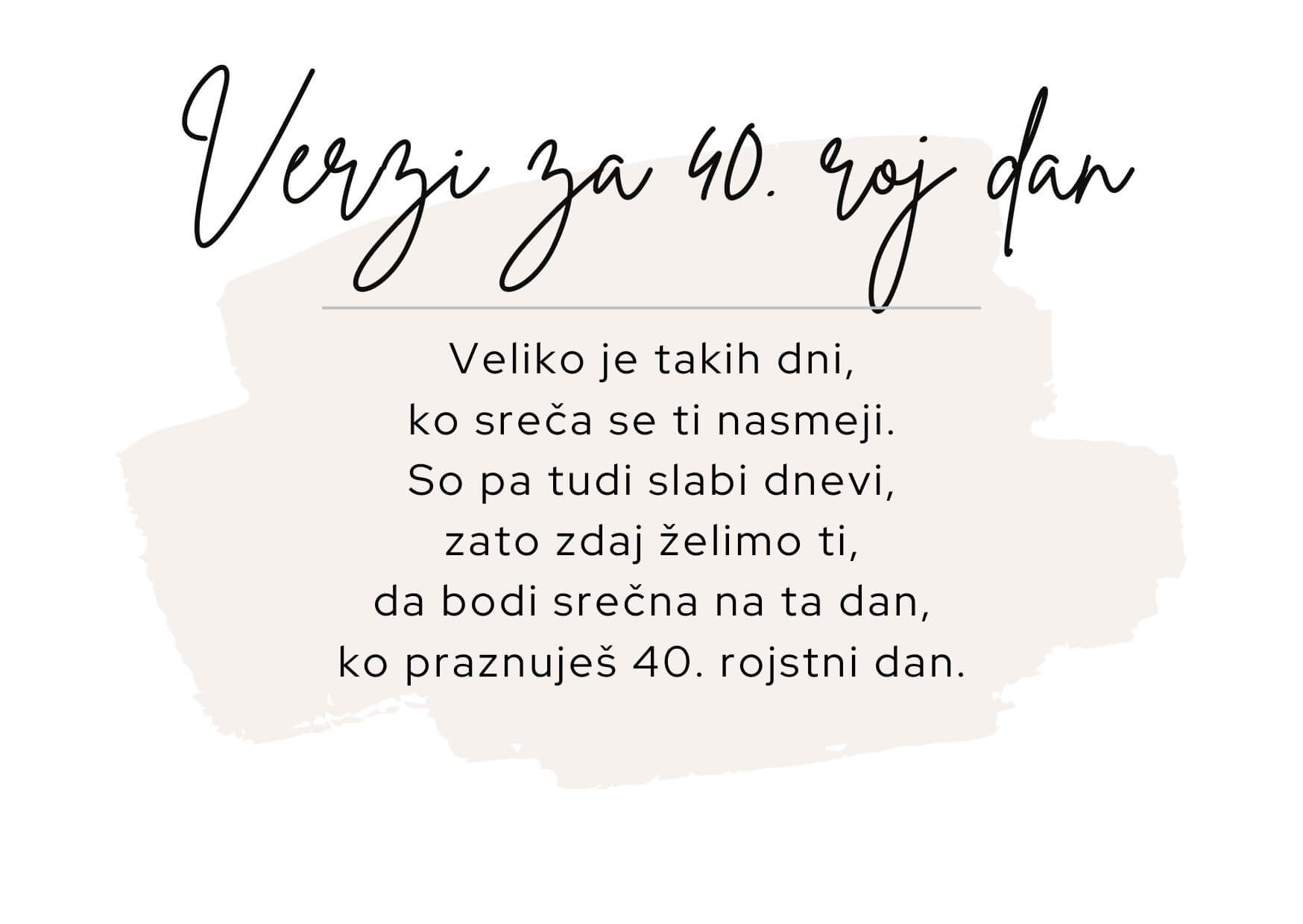 Najlepši verzi za 40. rojstni dan - Vinoincokolada.si